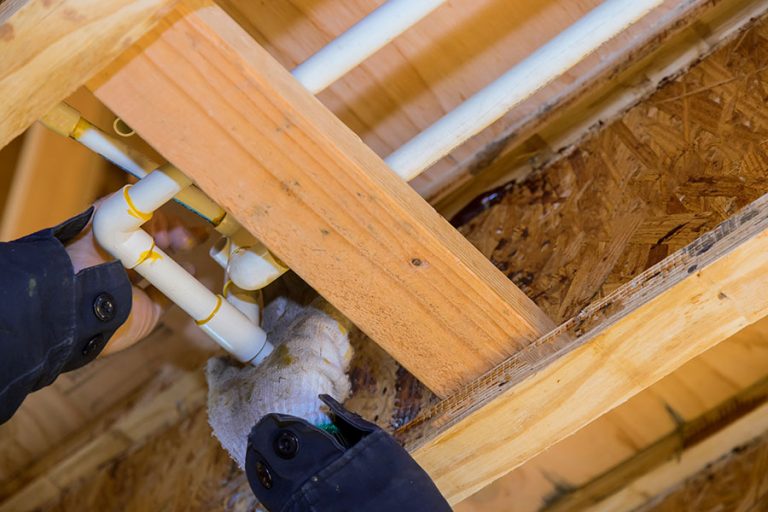 Plumbing Through Floor Joists. It Is Possible